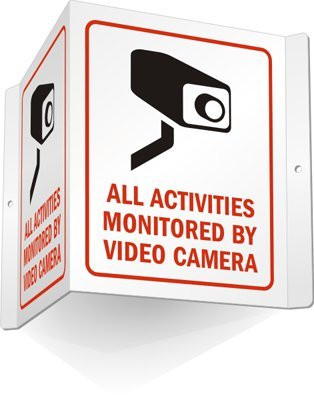 SmartSignAll Activities Monitored by Video Camera Projecting Sign 5 x 6 ...