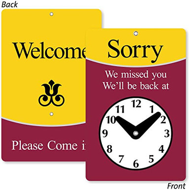 SmartSignSorry We Missed You Will Be Back/Welcome Be Back Two Sided Be ...