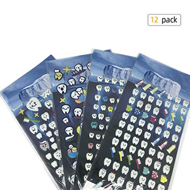 YOUYA DENTAL 3D Stickers, Dental Molar Shaped Cartoon Teeth Stickers ...