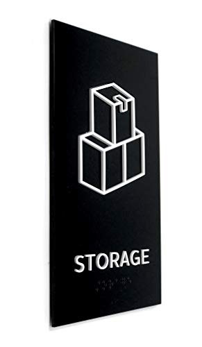 Kubik Letters Storage Sign ADA Compliant Modern Design Door Sign with ...
