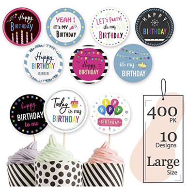 Happy Birthday Stickers 400 Piece Todays My Birthday Stickers Roll with ...