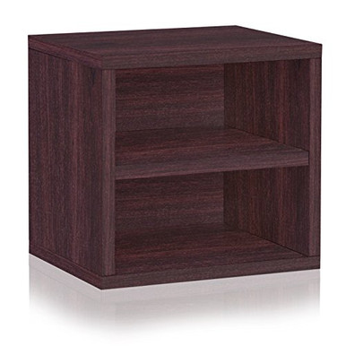 Way Basics Eco Stackable Connect Storage Cube with Shelf Cubby ...