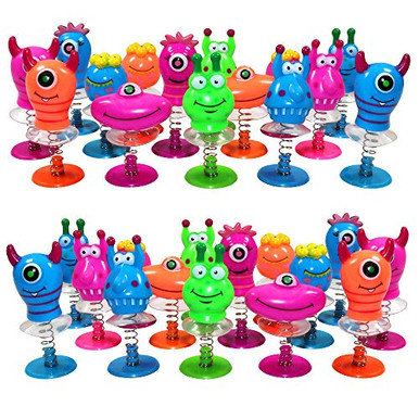 THE TWIDDLERS Monster Jump Up Toys Pack of 36 Mini Pop up Toys Creature ...