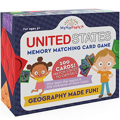 MINDEMICS US State Capitals Match It Game United States and Capital ...