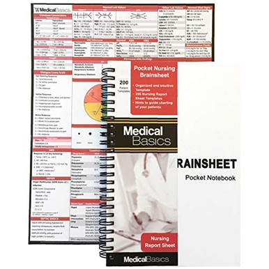 Pocket Nurse Report Sheet Notebook Brain Sheet Template for MedSurg ...