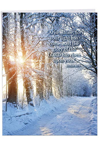 Winter Sunrise Isaiah 601 Religious Congratulations Greeting Card with ...
