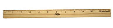 School Smart Wood Plain Edge Scale Rulers 12 inch Scaled .0625 inch ...