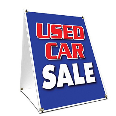 AFrame Sidewalk Used Car Sale Sign with Graphics On Each Side 18 X 24 ...