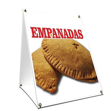 AFrame Sidewalk Empanadas Sign with Graphics On Each Side 18 X 24 Print ...