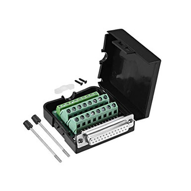 uxcell Dsub DB25 Breakout Board Connector with Case 25 Pin 2 Row Female ...