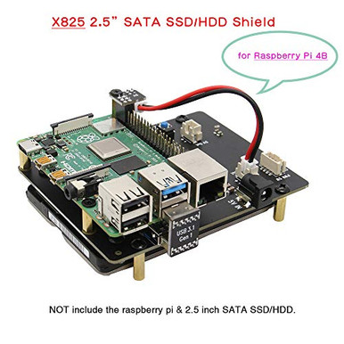 Geekworm Raspberry Pi 4 SATA Storage Raspberry Pi 4 Model B 2.5 inch ...