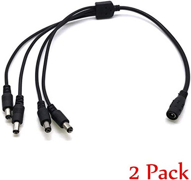 Lapetus 2Pack 1 to 4 Way Port DC Power Split Splitter Cable Pigtail for ...