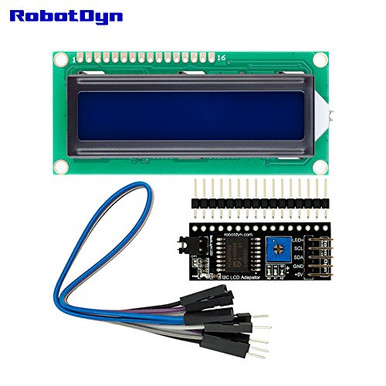 RobotDyn I2C LCD Display 1602 Symbols 2 Rows 16 Columns Background Blue ...