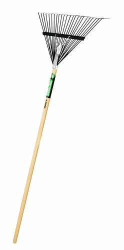 Truper 30480 Tru Tough Steel Leaf Rake 24Inch Head Wood Handle 54Inch ...