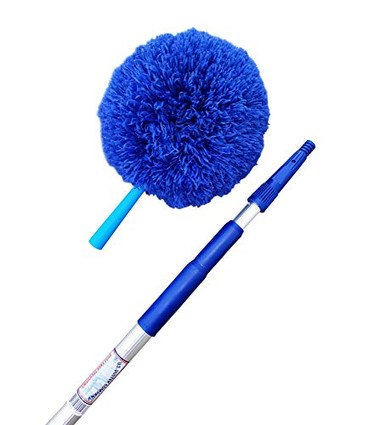 Round Webster Cobweb Duster with Extension Pole Ceiling Fan Duster 13 ...