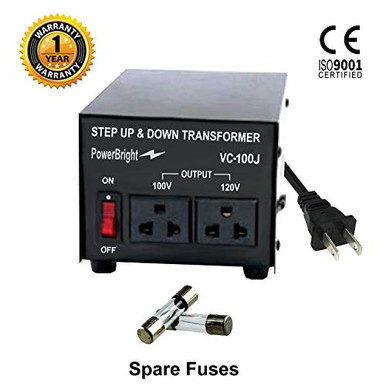 PowerBright 100 Watts Japanese Voltage Transformers Step Up and Down ...
