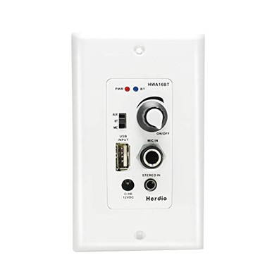 Herdio in Wall Bluetooth Audio Control Amplifier Receiver Wall Plate ...