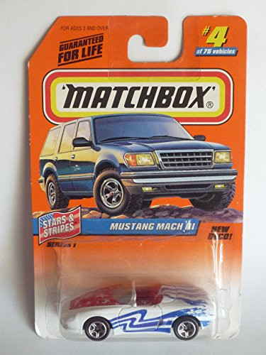 Matchbox 19984/75 Stars Stripes Mustang Mach III New Deco 164 Scale ...