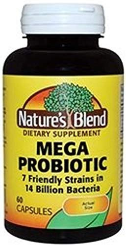 Natures Blend Mega Probiotic Capsules 60 Count Per Bottle ...