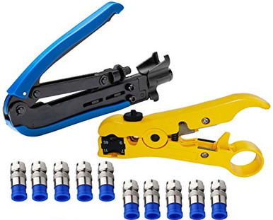 Adjustable Coaxial Compression Tool Elibbren Coax Cable Crimper Kit for ...
