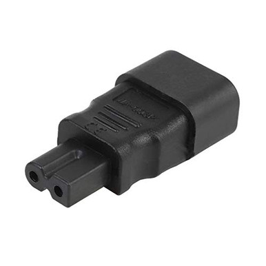 Polarized IEC C7 to C14 Power Plug Adapter, IEC 320 C14 Male to C7 Polarized Figure 8 AC Adapter ...