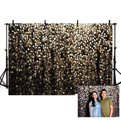 MEHOFOTO Gold and Black Bokeh Spots Prom Homecoming Backdrop for ...