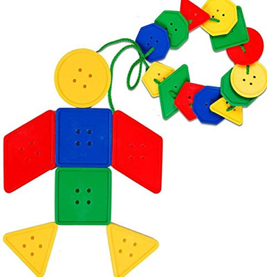 200 PCS Button Puzzle Toy Big Button Threading Toy Button Lacing Toy ...
