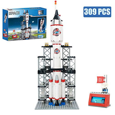 BRICK STORY Spaceship Building Toy Set City Space Rocket Ship Toys with ...