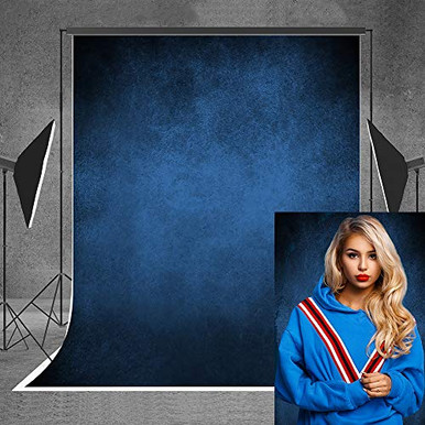 Allenjoy 5x7ft Soft Fabric Abstract Deep Blue Backdrop Old Master Style ...