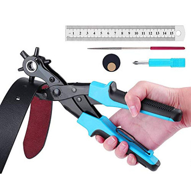 Leather Hole Punch Heavy Duty Multi Hole Sizes Punch Plier Tool Kit Set ...