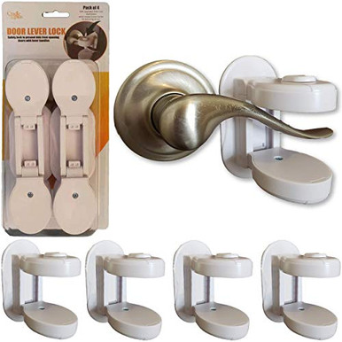 Baby Proofing Door Lever Locks - Pack of 4 Door Handle Child Safety ...