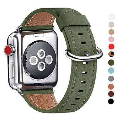 WFEAGL Compatible With iWatch Band 38mm 40mm 42mm 44mm Top Grain ...