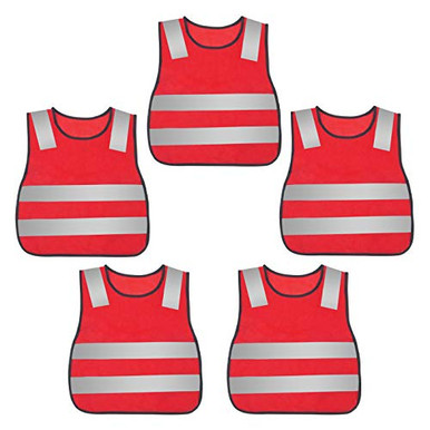 Kids High Visibility Vest Mesh Safety Vest Reflective Construction Vest ...
