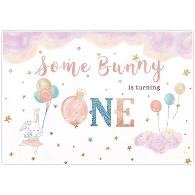 Allenjoy 7x5ft Easter Backdrop Supplies Some Bunny is Turning One Theme ...