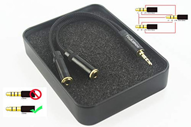 35mm Splitter 35mm Auxiliary Audio Stereo Y Headphone Splitter Male to ...