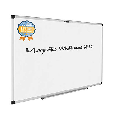 juujee 24x36 Dry Erase Magnetic White Board with Pen Tray Classic ...