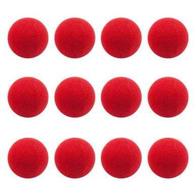 12-pack Red Foam Clown Noses Squishy Novelty Nose Bulk Set Red Nose Day ...