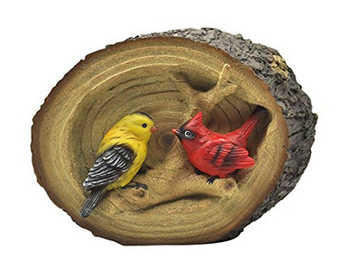 Moonrays 92359 Solar Powered Birds in A Log White LED Light ...