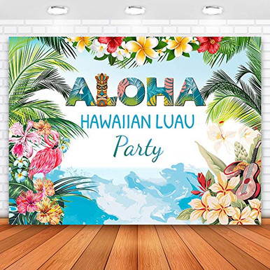 Allenjoy 7x5ft Aloha Backdrop Luau Party Backdrop Hawaii Tropical ...