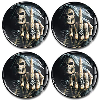 4 x 60mm 3D Stickers for Wheel Center Caps A 2560 - Warehousesoverstock