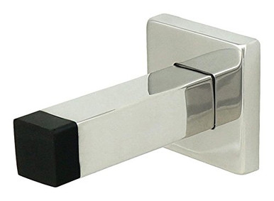 INOX DSIX14-32 Square Wall Mount Door Stop with Square Base, Polished ...