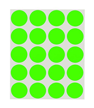 ChromaLabel 1 Inch Round Removable Color-Code Dot Stickers 1000 Pack 20 ...