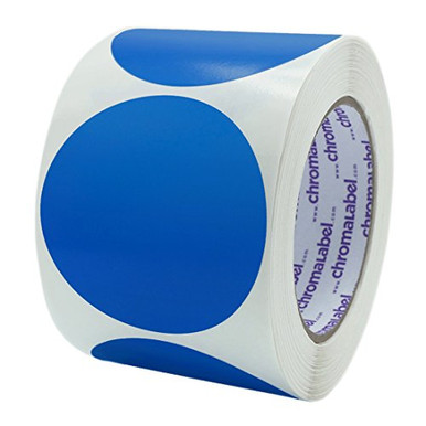 ChromaLabel 3 Inch Round Permanent Color-Code Dot Stickers 500 per Roll ...