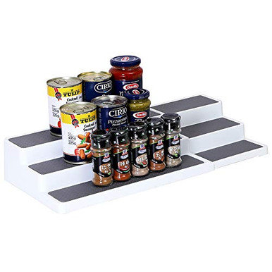 YCOCO 3-Tier Expandable Spice Rack Step Modern Design Waterproof and ...