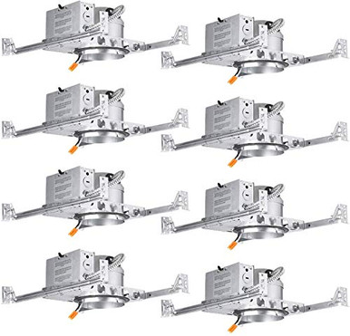 TORCHSTAR 8-Pack 4 Inch Shallow New Construction LED Recessed Housing ...