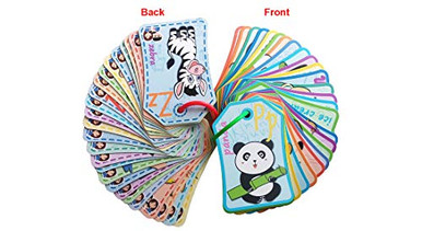 UETGIFTS Alphabet Ring Flash Cards for Ages 1 26 Two-Sided Alphabet ...