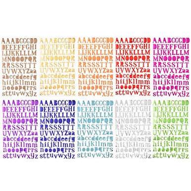 10 Colors Letter Stickers Self Adhesive Alphabet Stickers Self Adhesive ...