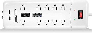 Digital Energy 8-ft Heavy Duty 10-Outlet 3500 Joules Surge Protector ...