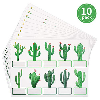 100 Pieces Cactus Cutouts Cactus Name Tags Stickers Cactus Theme ...