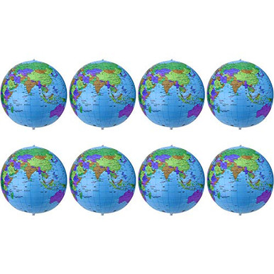 Pangda 16 Inch Inflatable Globe Inflatable World Globe Beach Ball Globe ...